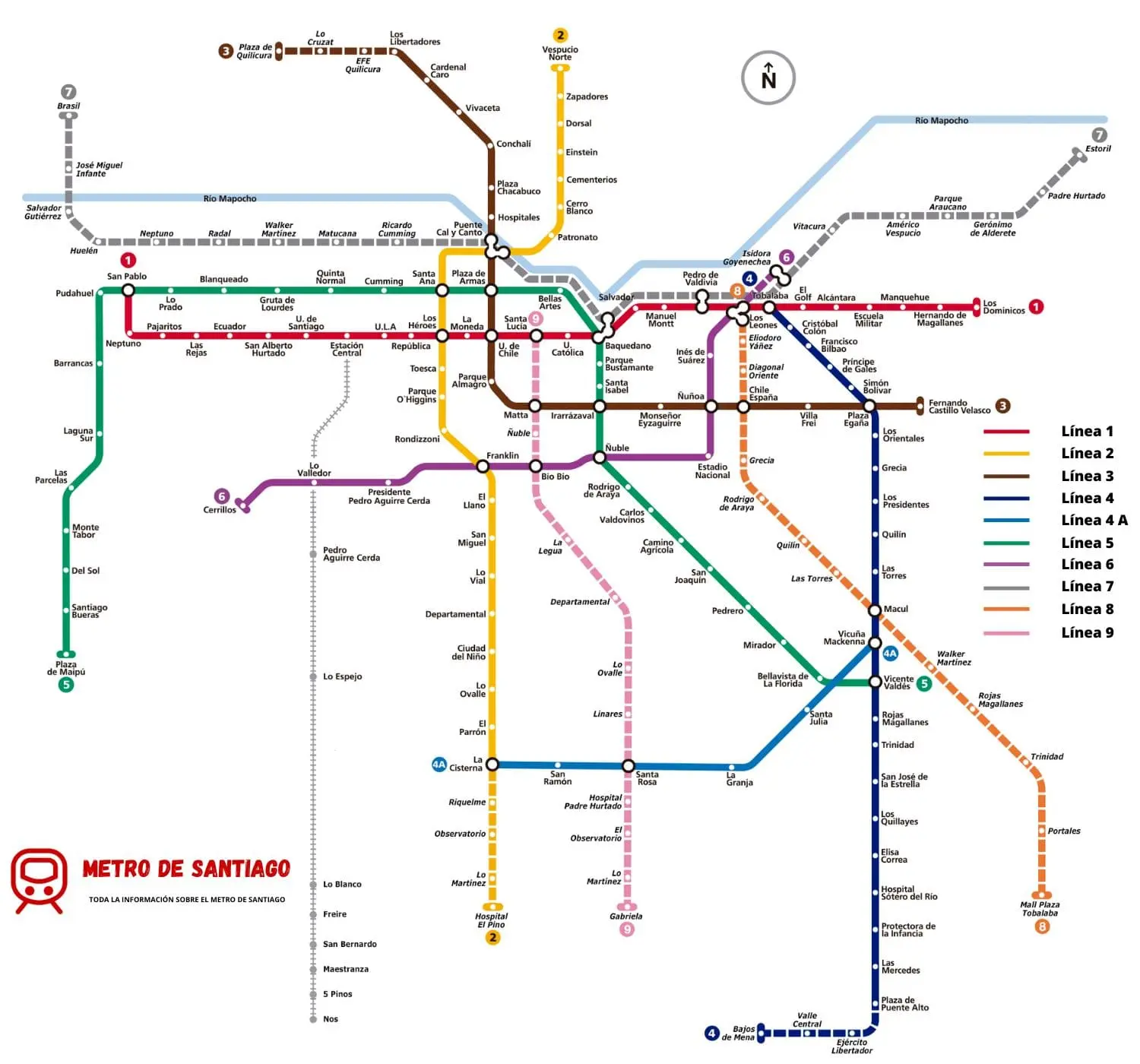 Mapa Del Metro Santiago 2025 Descargar O Ver Online